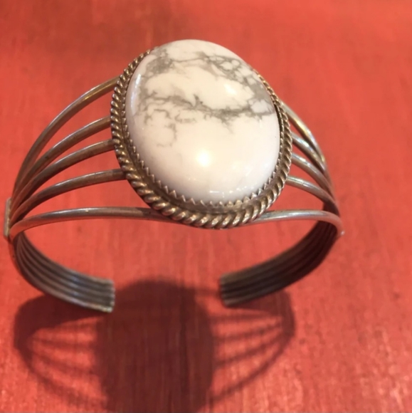 Jewelry | Native American Philip Yazzie Sterling Silver Howlite Cuff ...
